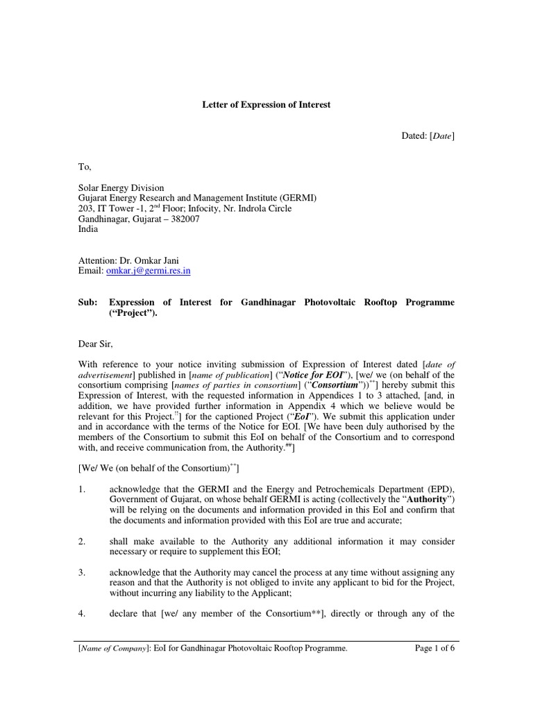 Letter Photovoltaic Rooftop Programme | Exchange Rate | Business