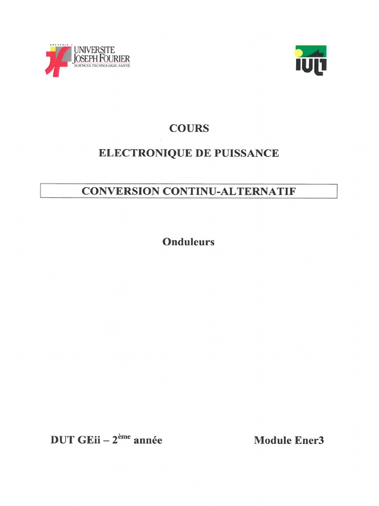 Cours Onduleurs | PDF