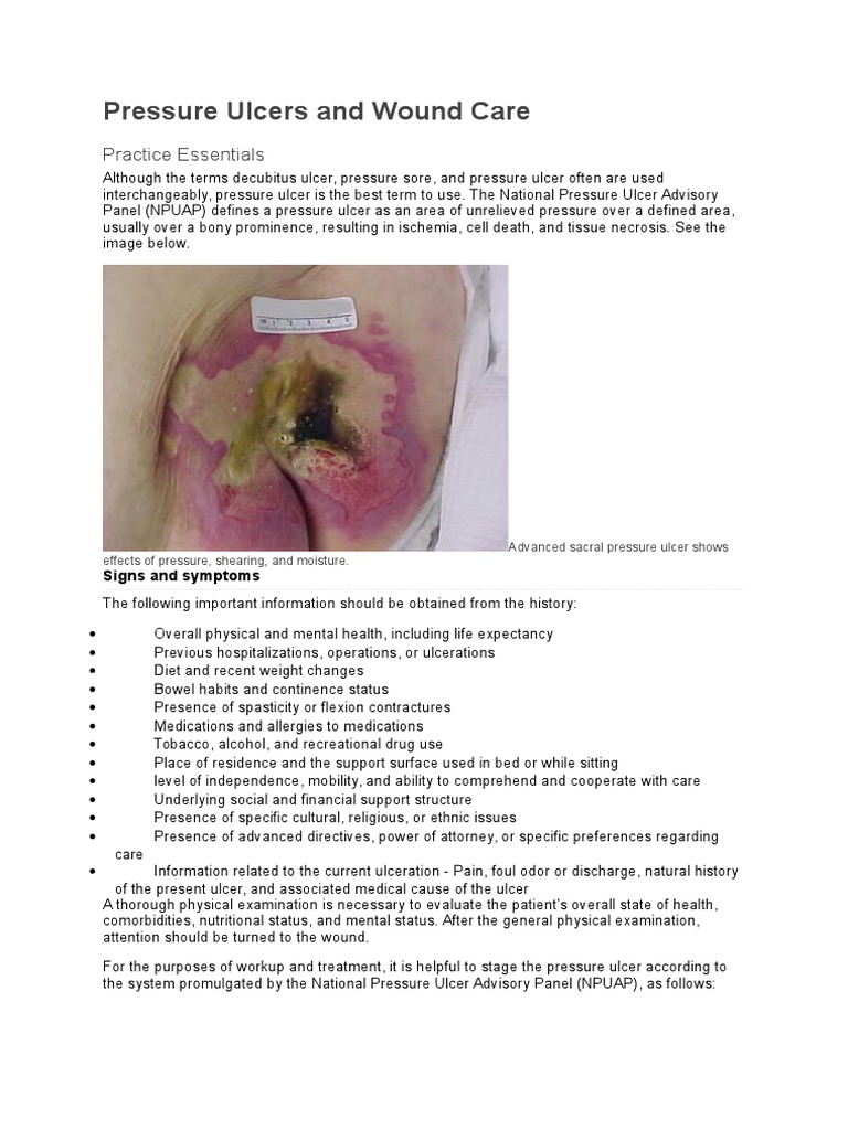 Pressure Ulcers and Wound Care.docx | Wound | Biopsy