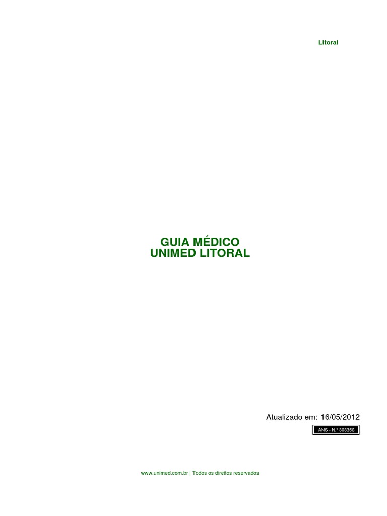 Guia Médico Unimed Litoral | PDF