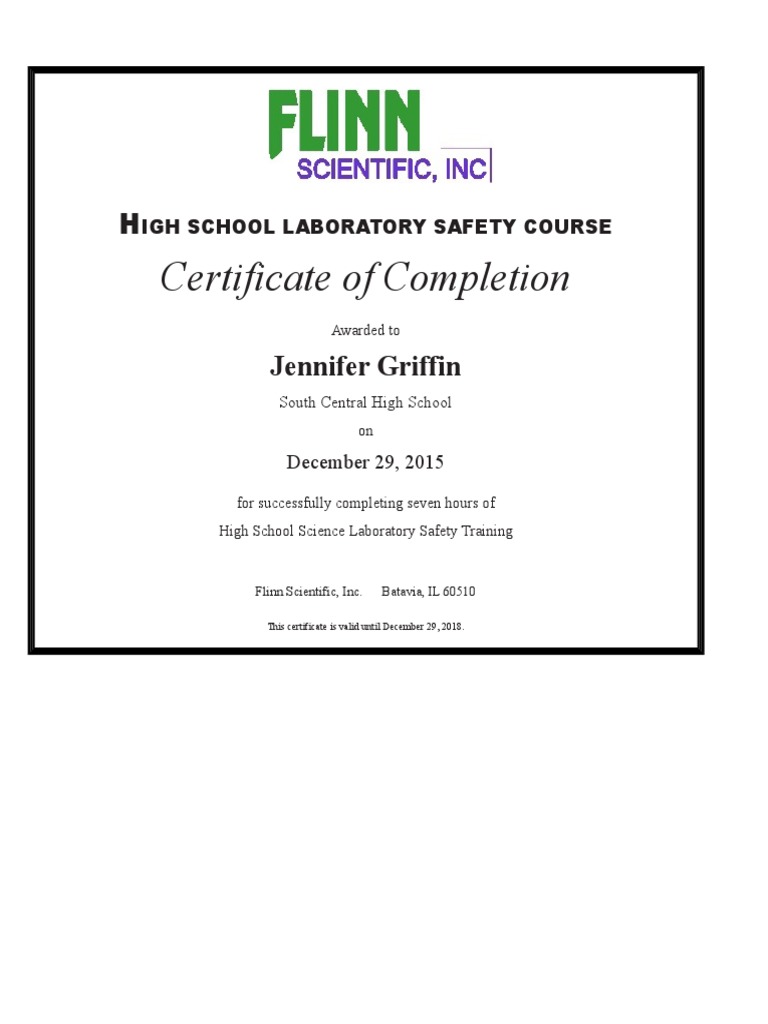 Lab Certificate | PDF | Science | Science And Technology