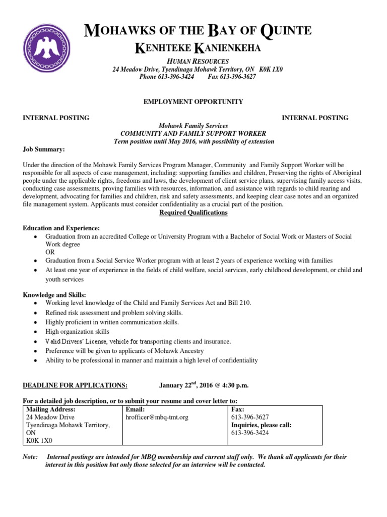Community and Family Support Worker | PDF