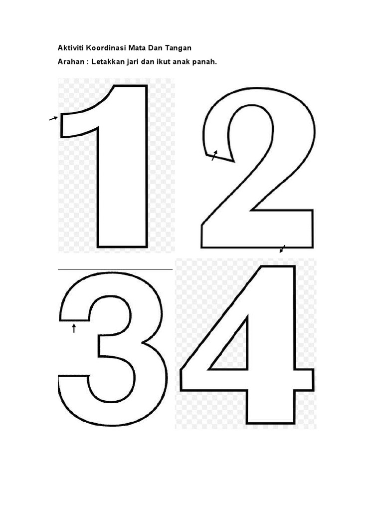Aktiviti Koordinasi Mata Dan Tangan Nombor | PDF