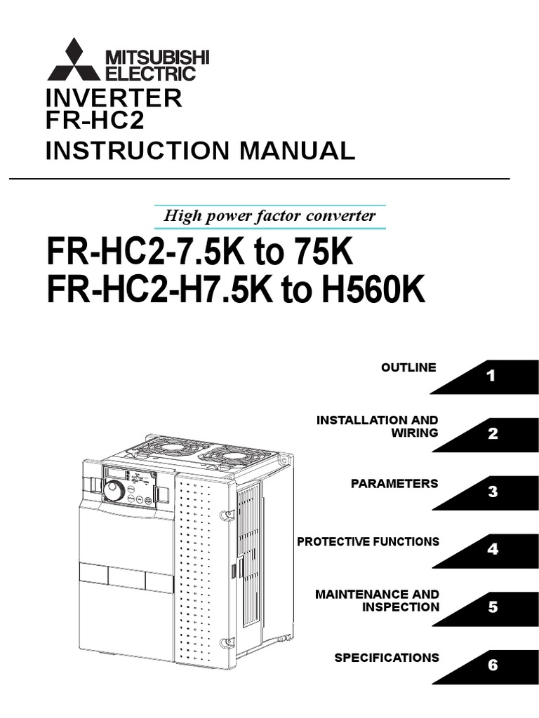 Inverter FR-HC2 Instruction Manual | PDF | Power Inverter | Cable