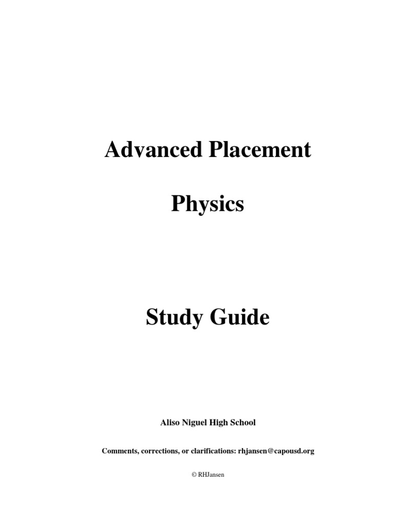 Complete AP Physics Study Guide | PDF