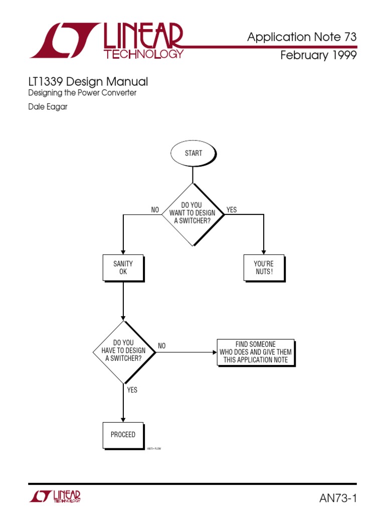Application Note 73 February 1999: Designing The Power Converter Dale ...