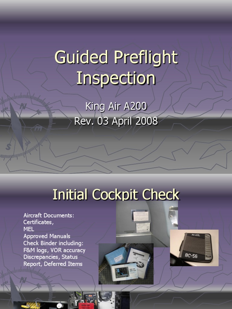 King Air A200 Preflight Inspection Guide | PDF | Empennage | Cockpit