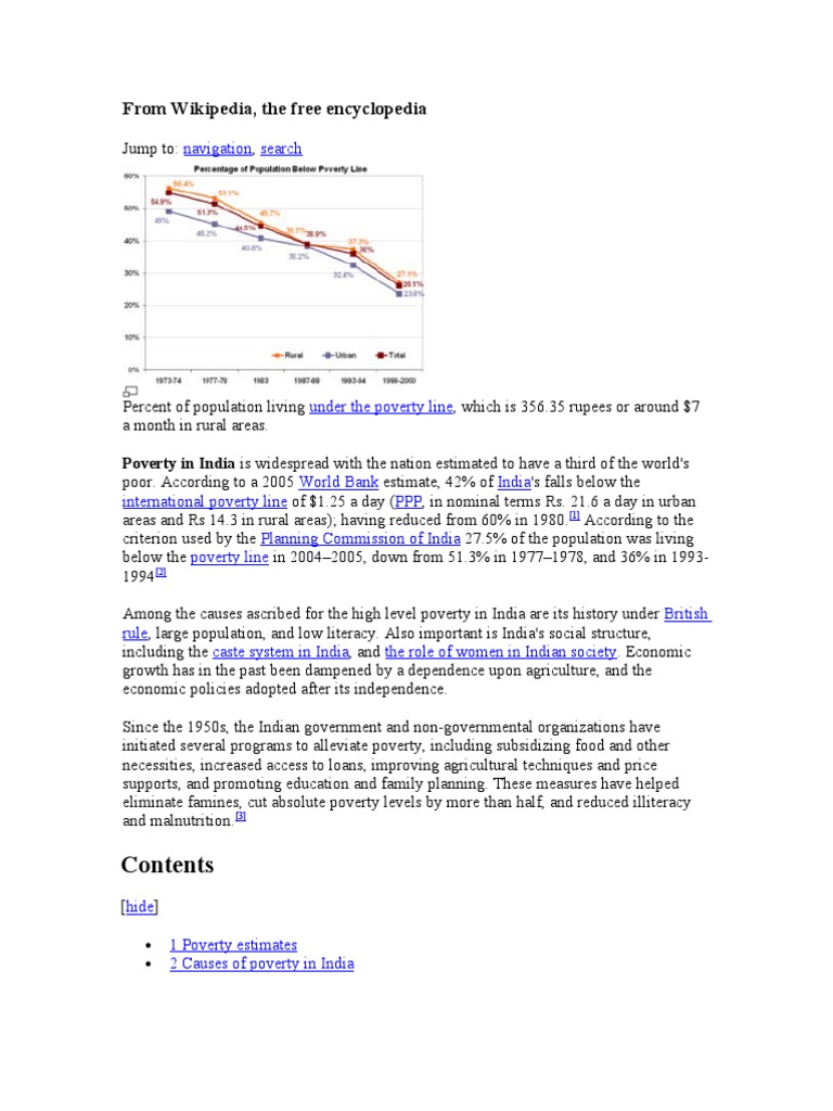 From Wikipedia, The Free Encyclopedia | PDF | Poverty Reduction | Poverty