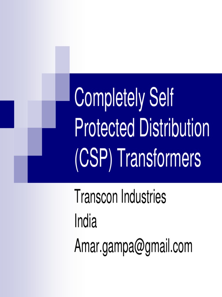 Completely Self Protected Distribution (CSP) Transformers | PDF | Fuse ...
