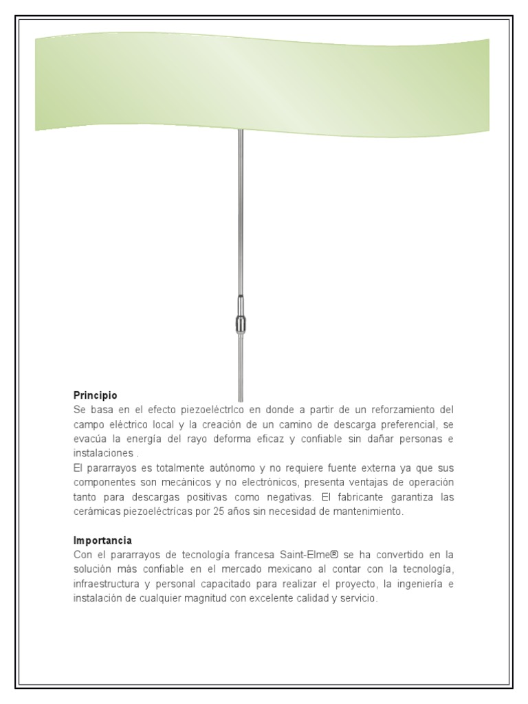 Pararrayos Saint | PDF | Relámpago | Electricidad