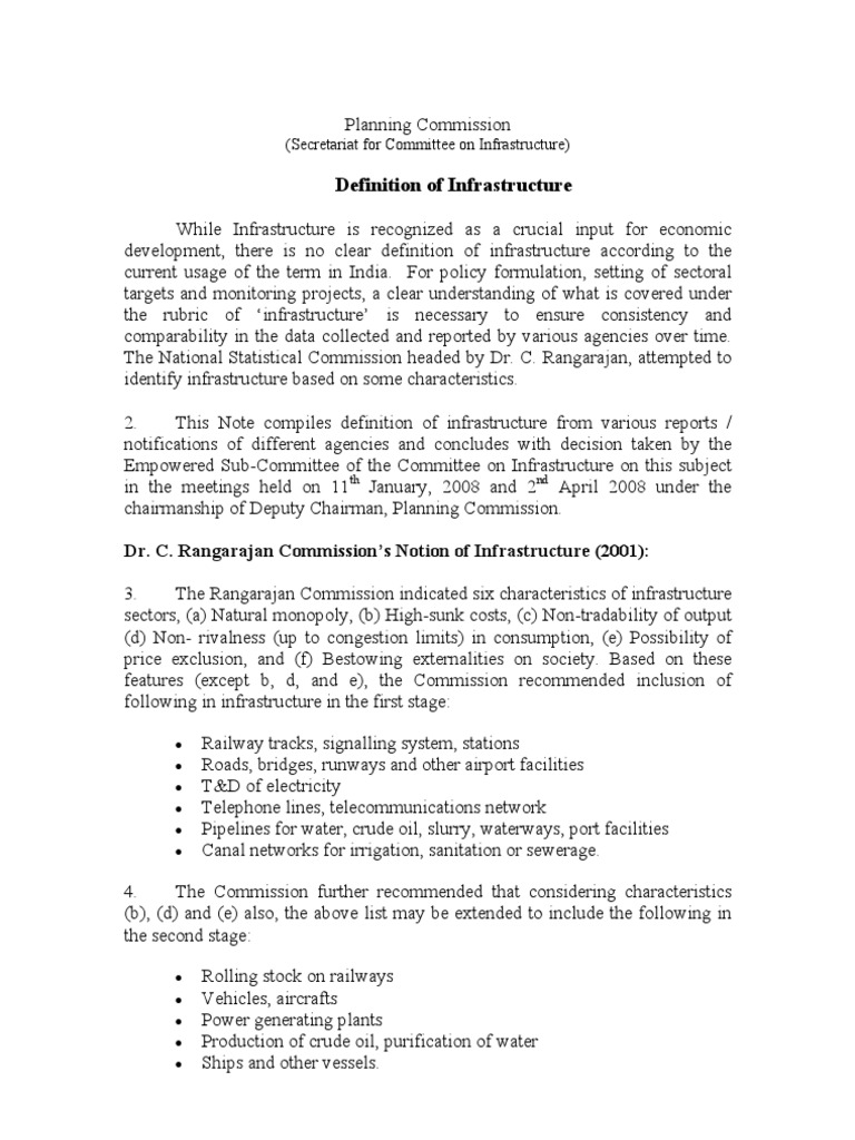 Infrastructure Definition | PDF | Infrastructure | Water Supply