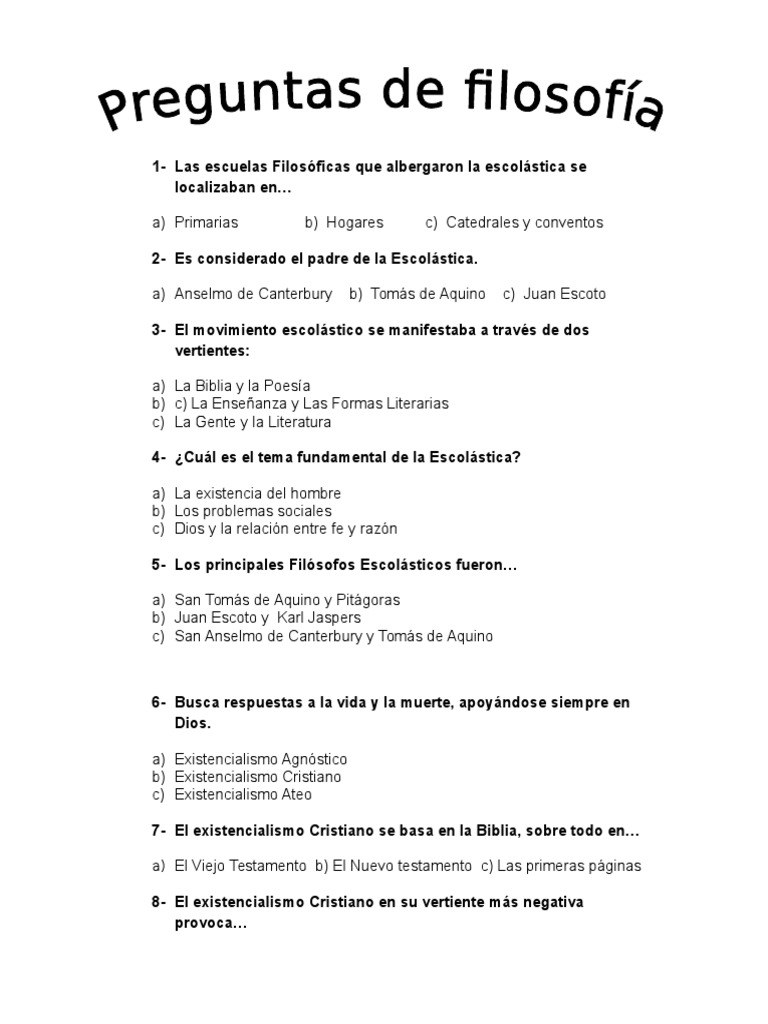 Preguntas Sobre Filosofía | PDF | Existencialismo | Martin Heidegger