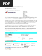Philippine Airlines Sample Ticket | PDF | Airlines | Transport