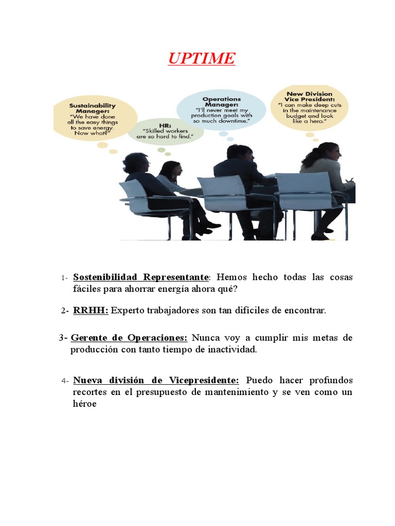 UPTIME | PDF | Inventario | Ingeniería de confiabilidad