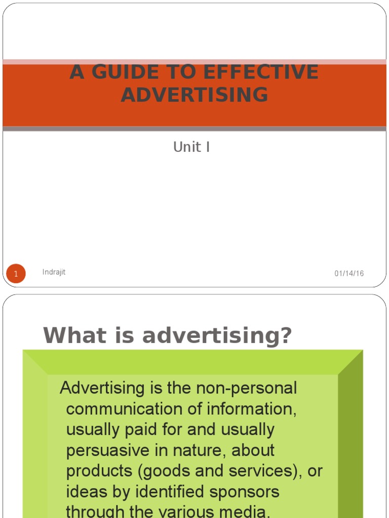 A Guide To Effective Advertising | Download Free PDF | Market ...