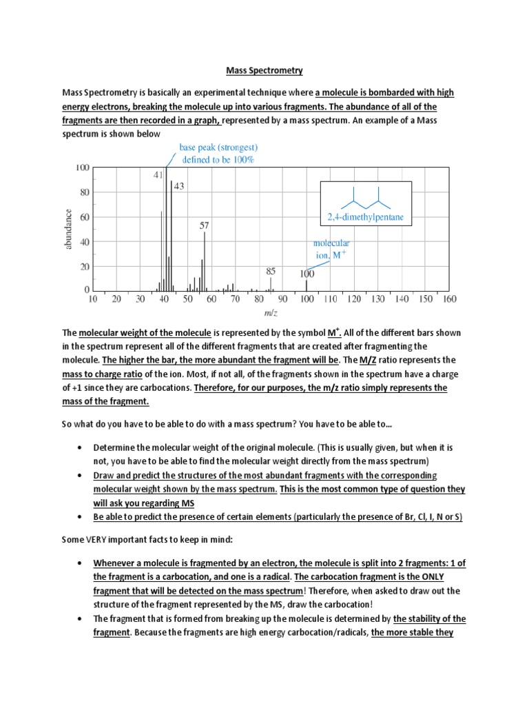 Mass Spectrometry Guide | Mass Spectrometry | Alkene