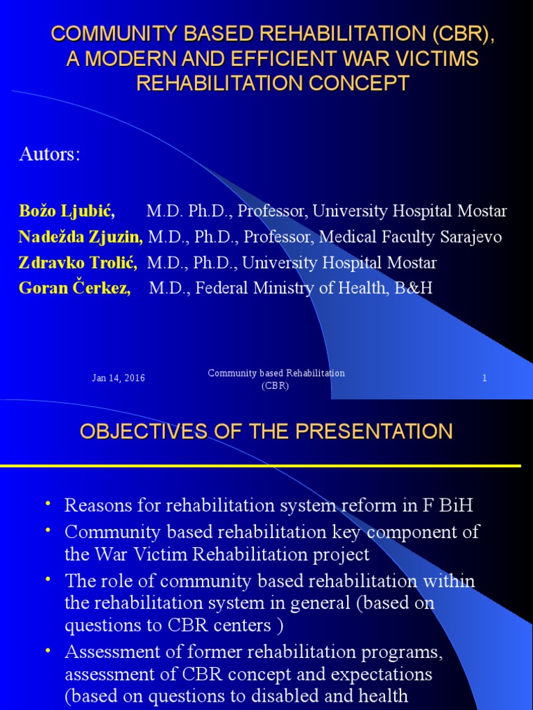 Community-Based Rehabilitation for War Victims | PDF | Physical Therapy ...