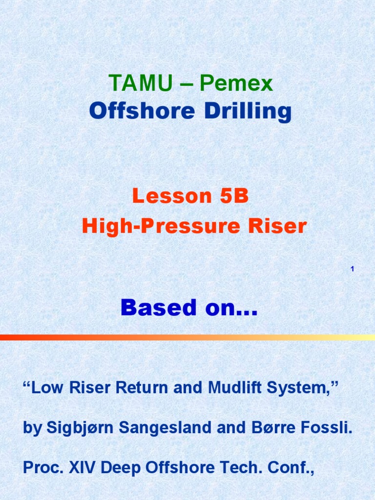 5B. High Pressure Riser | PDF