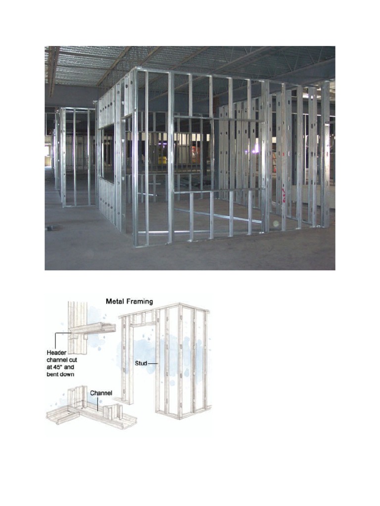 A Step-by-Step Guide to Framing Walls with Steel Studs | PDF | Framing ...