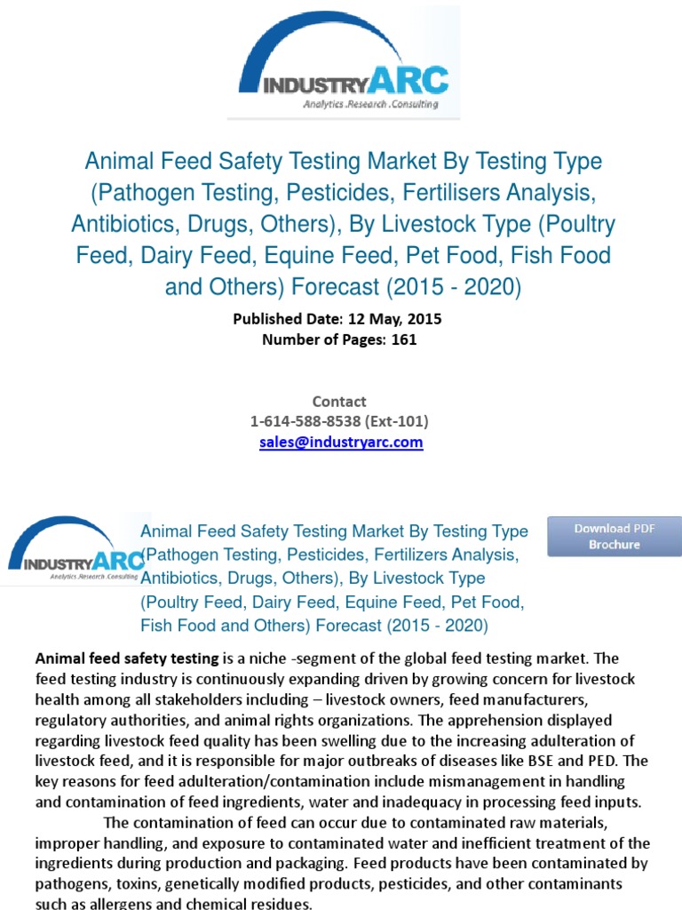 Animal Feed Safety Testing Market PDF | PDF | Livestock | Animal Feed