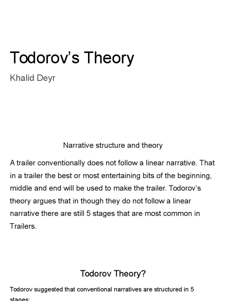 Understanding Todorov's Narrative Theory | PDF