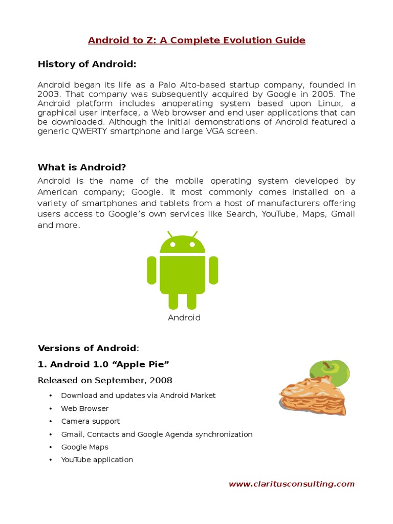 Android Evolution: A Complete Guide | PDF | Android (Operating System ...