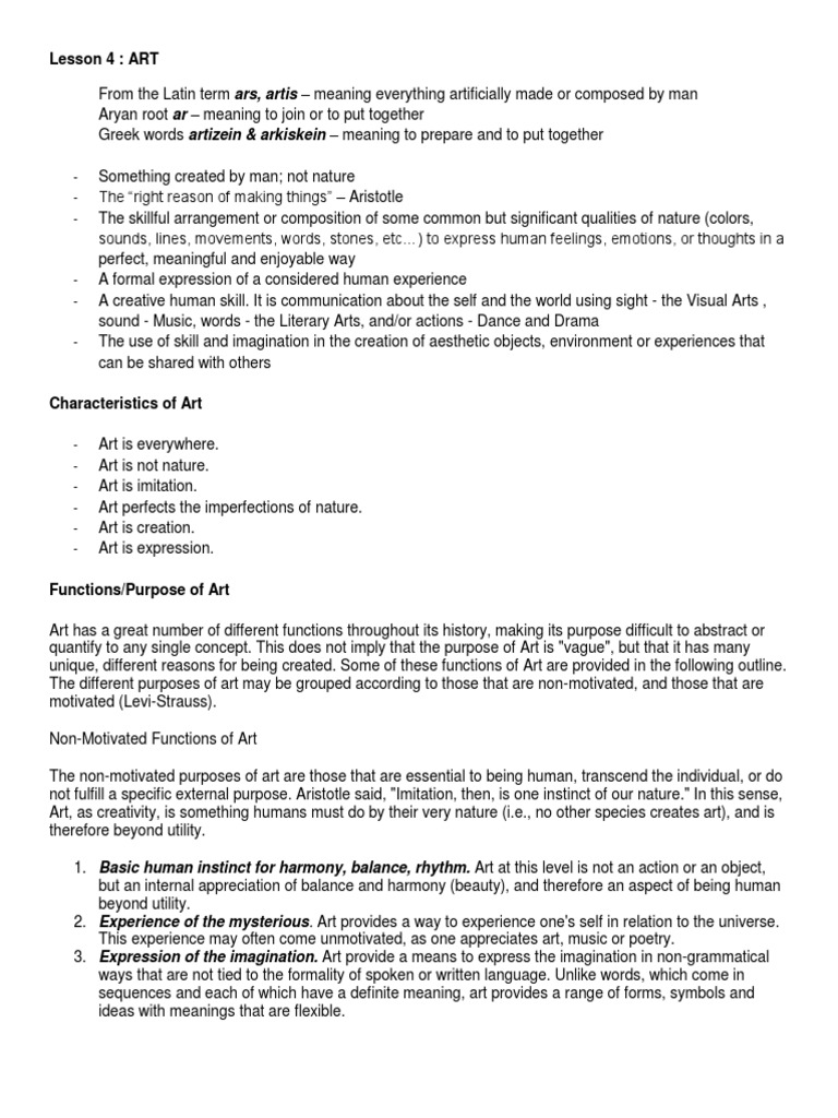 Lesson 4 Art | PDF | Perspective (Graphical) | Rituals