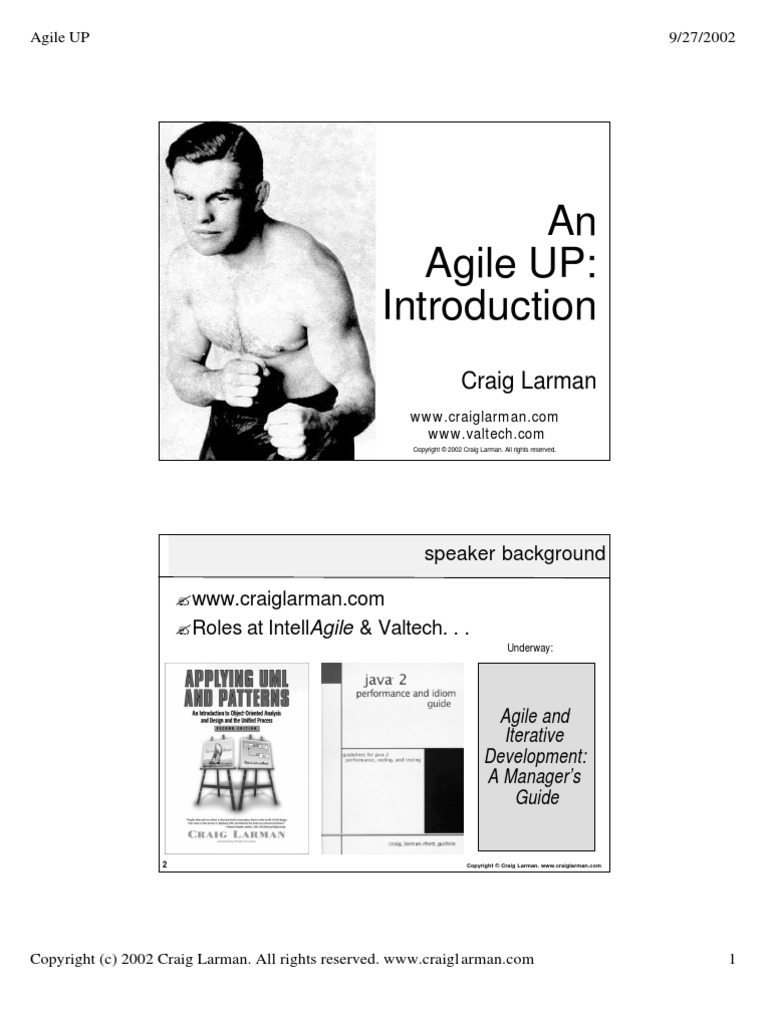 Agile UP Intro-Larman | PDF | Agile Software Development | Use Case