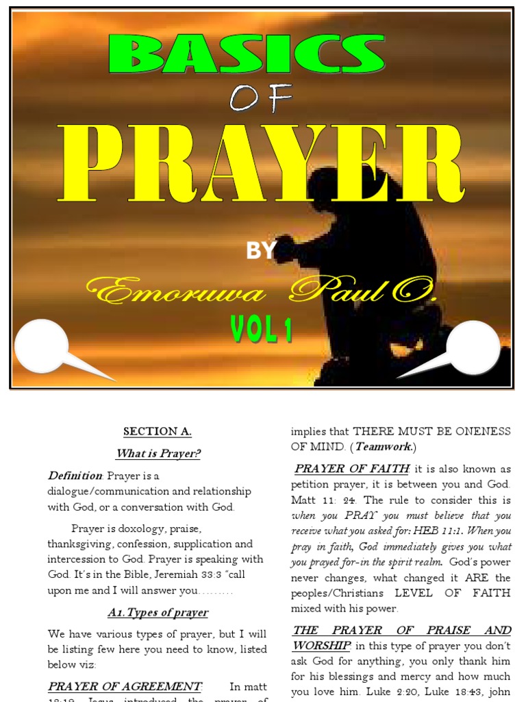 Basics of Prayer | PDF | Intercession | Anger