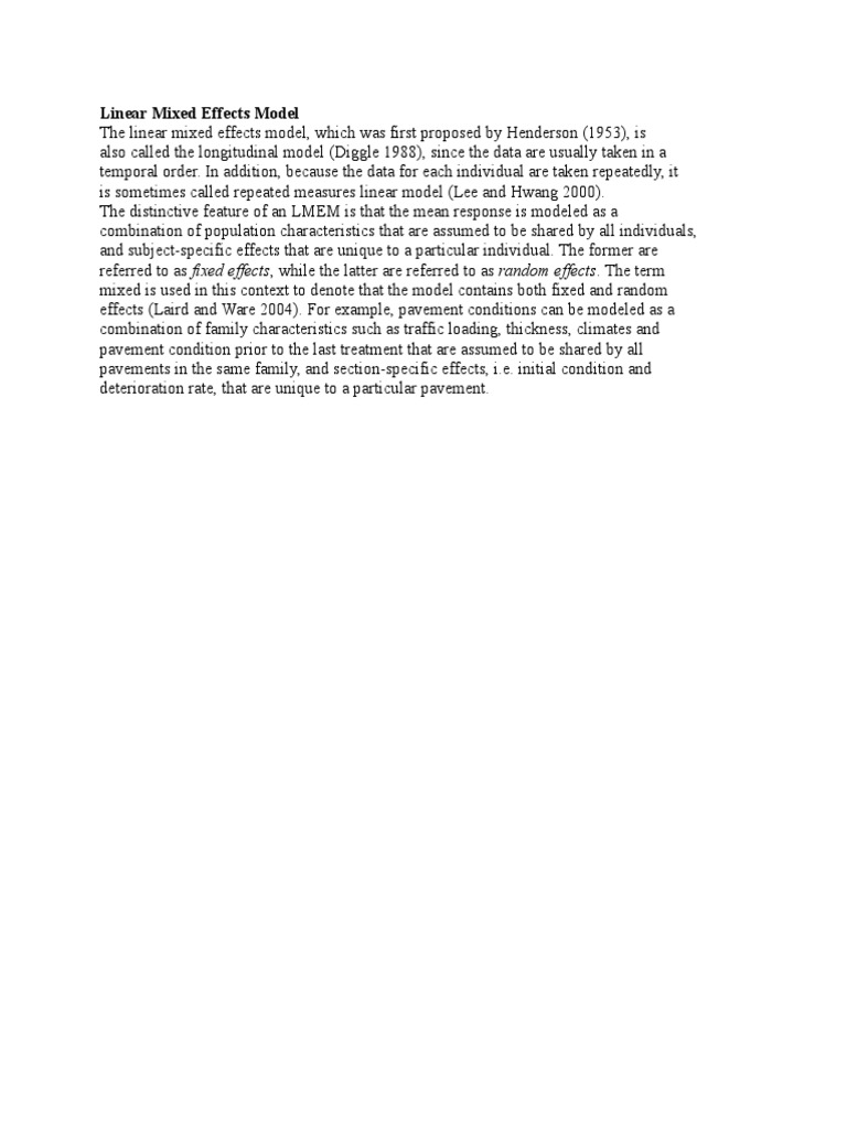 Linear Mixed Effects Explained | PDF | Science & Mathematics