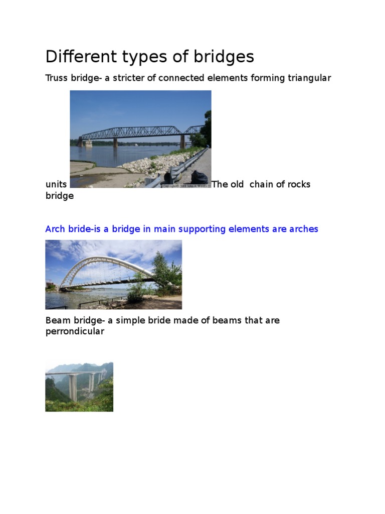 Types of Bridges Explained | PDF | Art