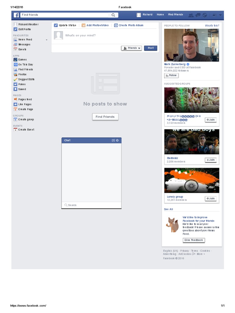 No Posts To Show: What's On Your Mind? | PDF | Social Science