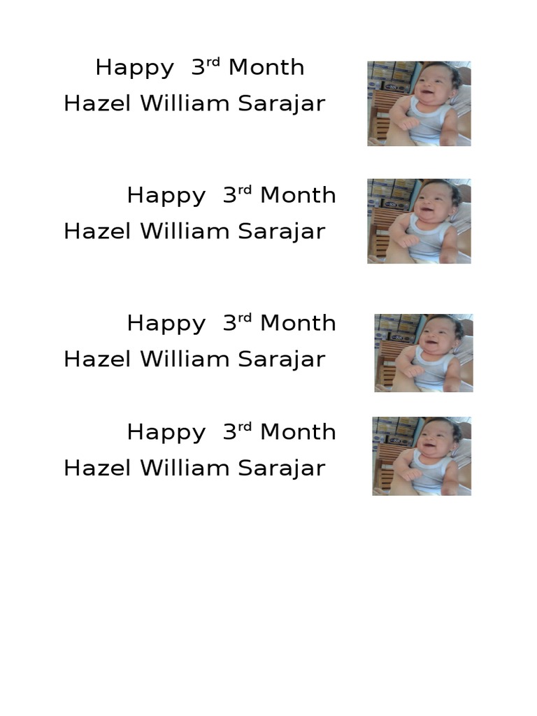 Celebrating Hazel's 3rd Month | PDF