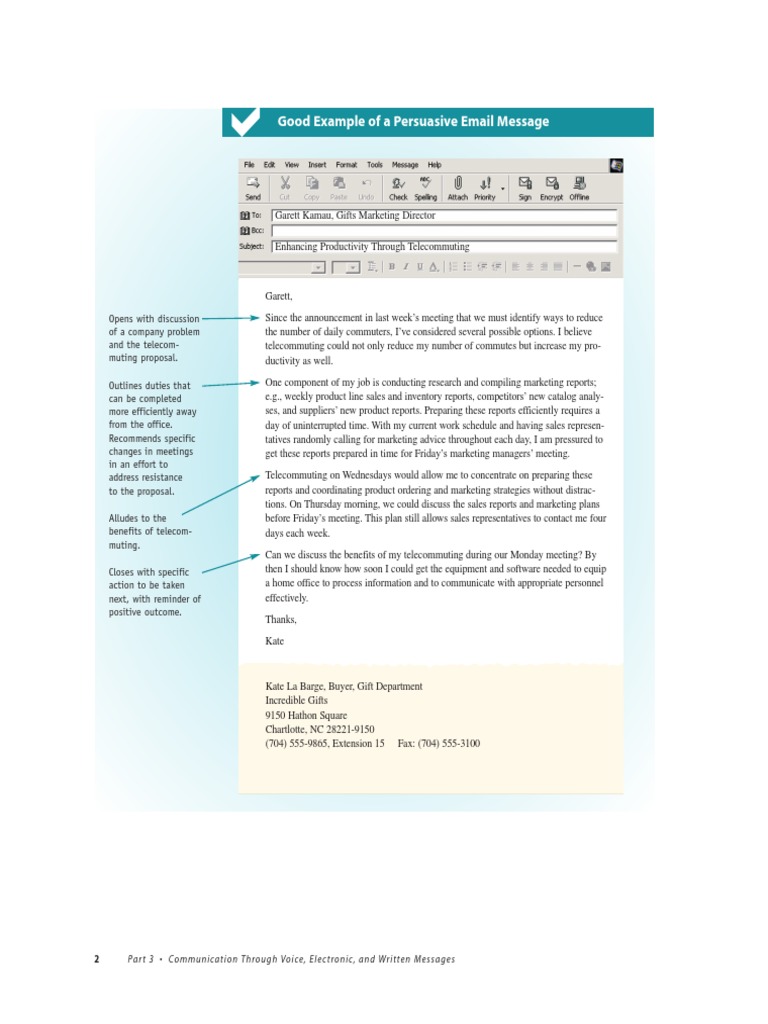Sample of Persuasive Email | PDF