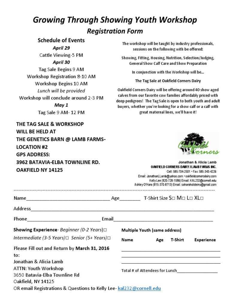 GT S Registration Form | PDF | Calf | Cattle