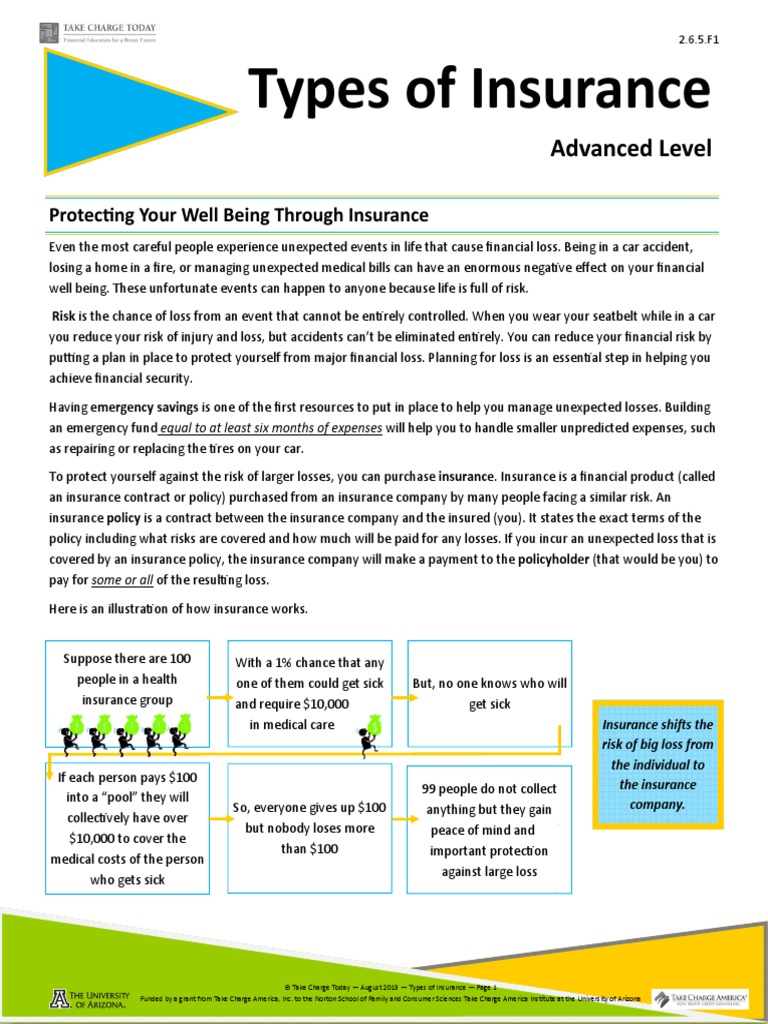 Types of Insurance Information Sheet 2 6 5 f1 1 | PDF | Payroll Tax ...