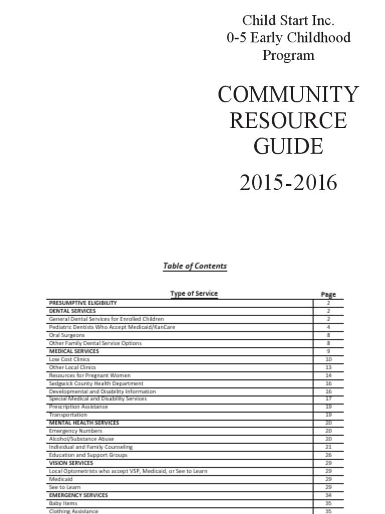 Head Start Community Guide | PDF | Medicaid | Social Security ...