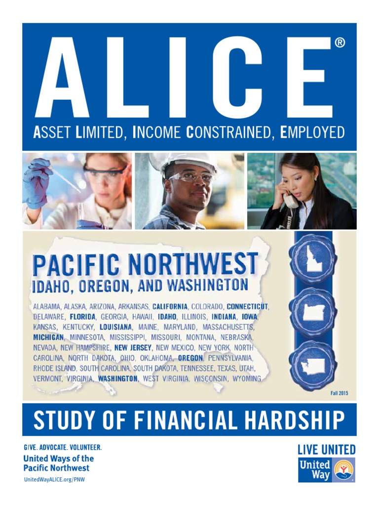 United Way ALICE Report - Pacific Northwest | PDF | Poverty In The ...