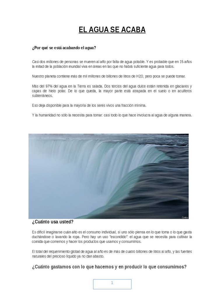 Crisis del agua: causas y soluciones | PDF | Desalinización | Agua