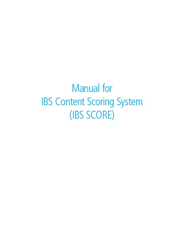 IBS Score Manual | Download Free PDF | Precast Concrete | Wall
