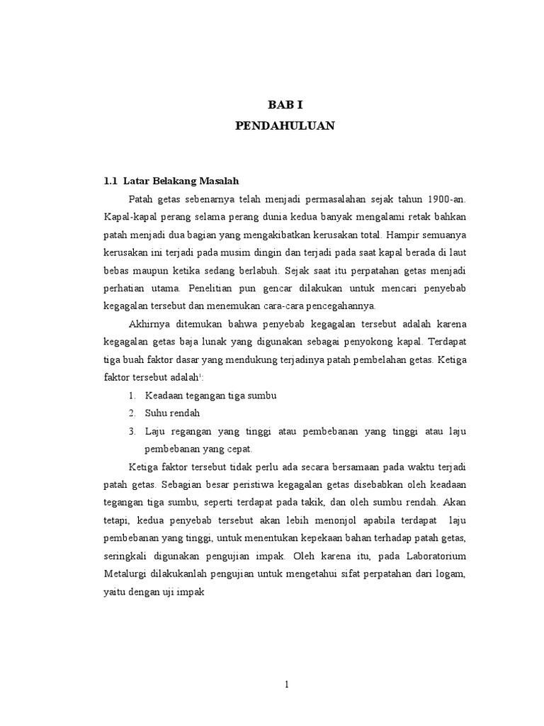 Laporan Uji Impak | PDF