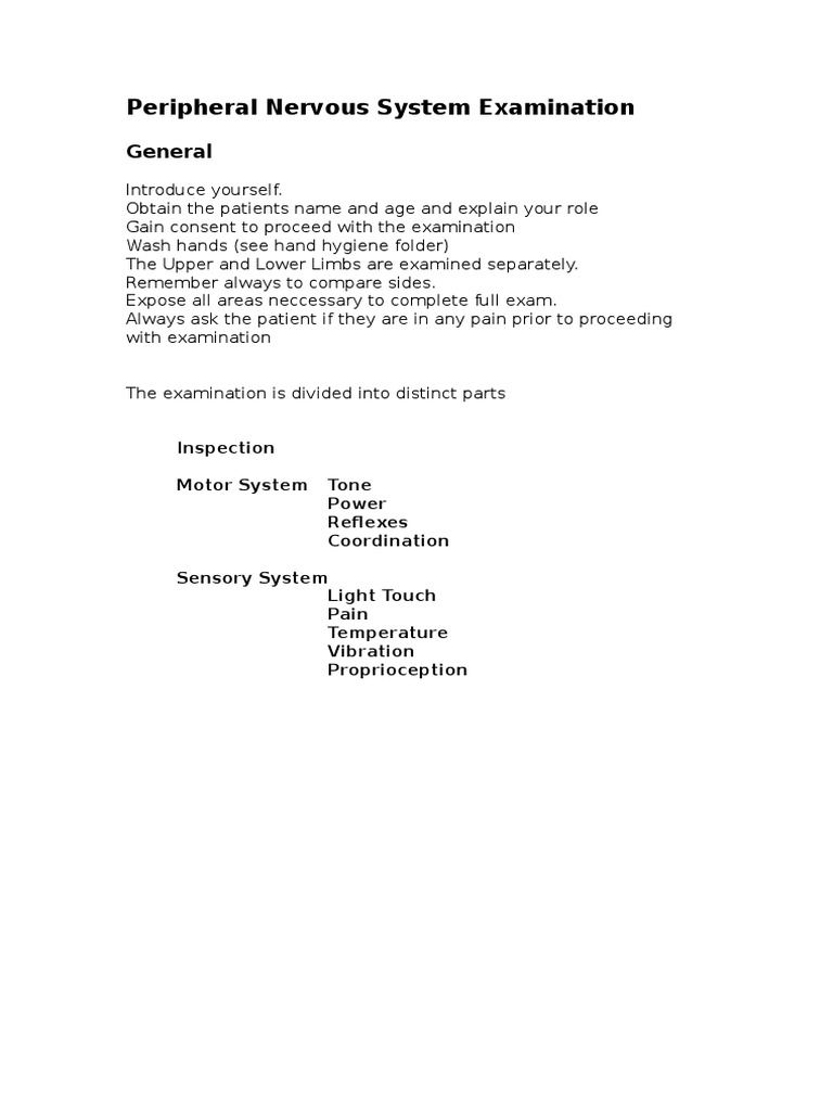 PNS Examination 15 | PDF | Anatomical Terms Of Motion | Somatosensory ...