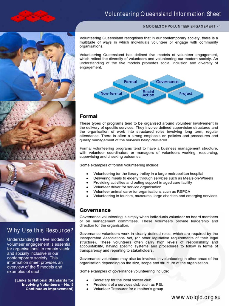 5 Models of Volunteer Engagement PDF | PDF | Volunteering | Community