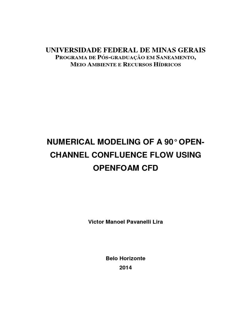 Numerical Modeling of A 90° Open-Channel Confluence Flow Using Openfoam CFD | PDF | Fluid ...