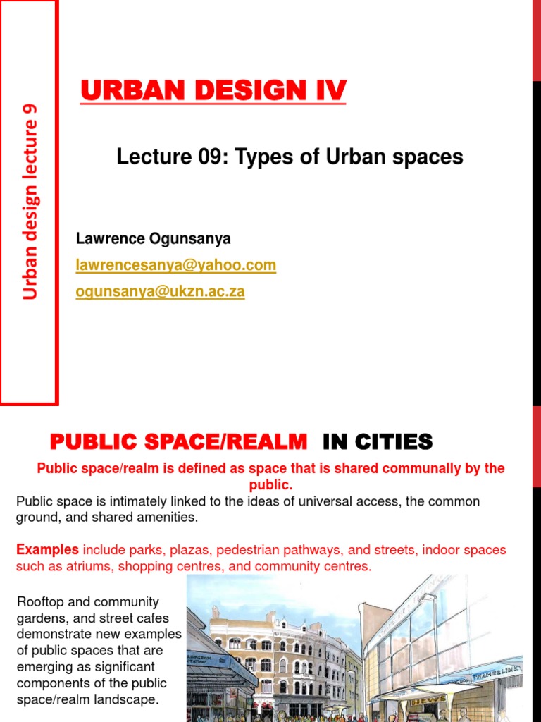 Types of Public Spaces | PDF | Accessibility | Urban Design