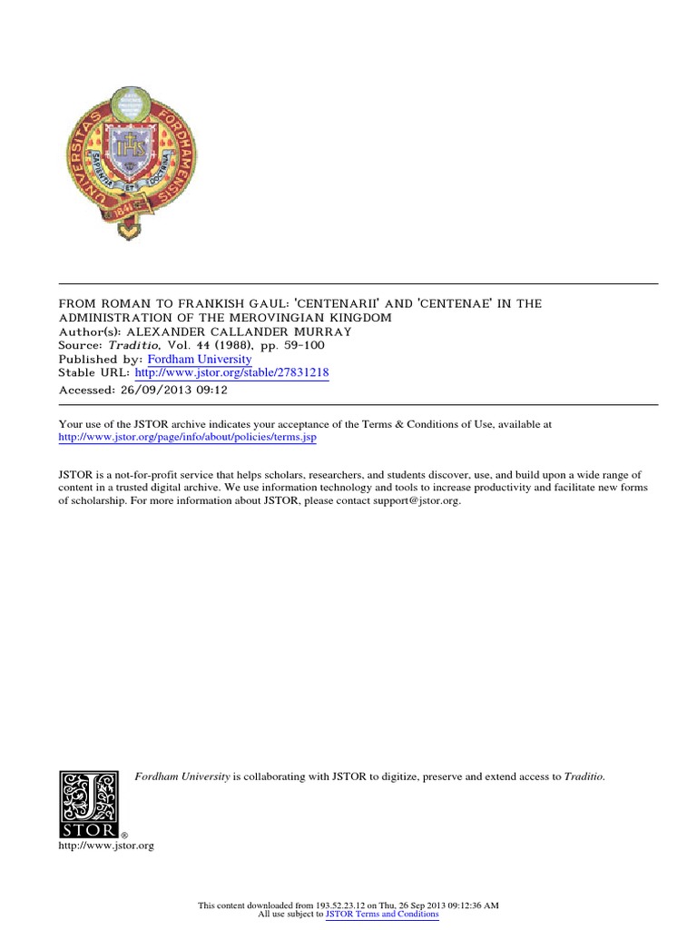 Murray (Alexander Callander) - From Roman To Frankish Gaul - Centenarii ...