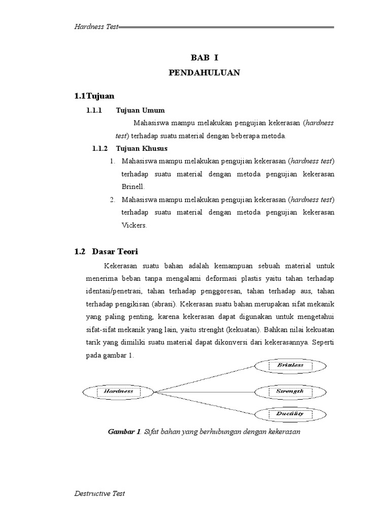 Uji Kekerasan Brinell dan Vickers | PDF