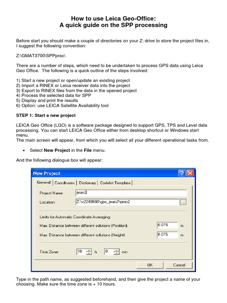 Tutorial Leica Geooffice | PDF | Global Positioning System | Microsoft ...