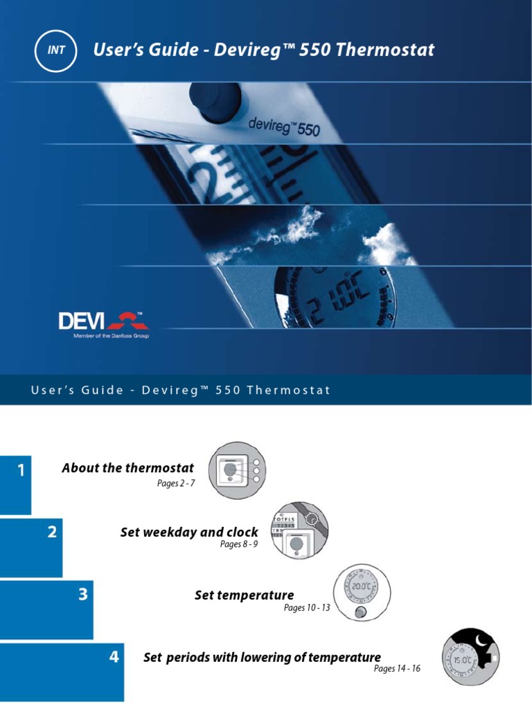 Devireg 550 User Guide-Expanded | PDF | Thermostat | Clock