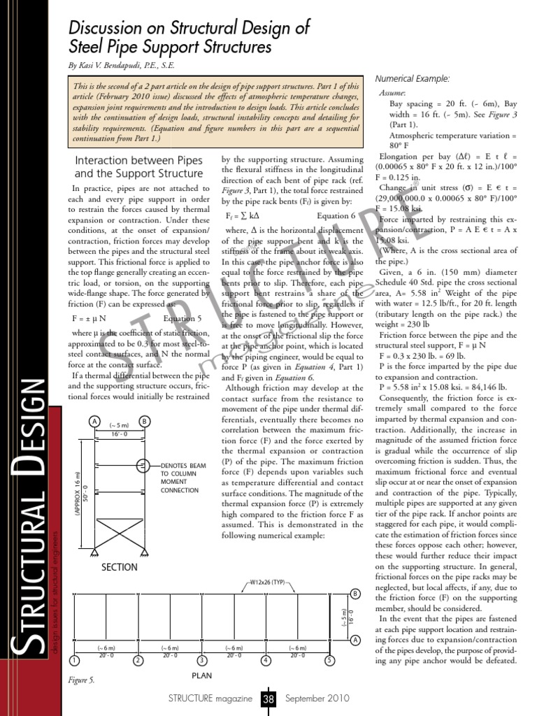 Dicussion On Structural Design of Steel Pipe Support Structures ...